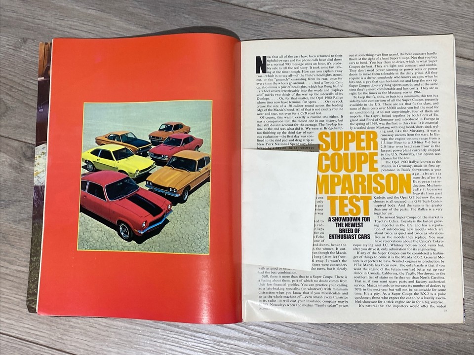 Car and Driver December 1971 Rallye Celica Mazda Capri Pinto magazine ...
