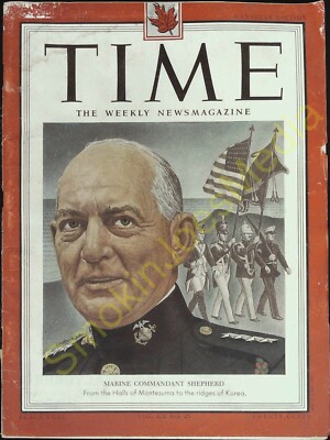 Time Magazine Canadian Edition November 24 1952 Marine Commandant ...