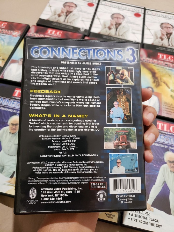 Connections 1,2,3 James Burke 15-DVD Complete Series BBC Documentary ...