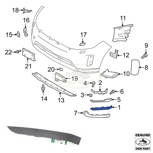 LAND ROVER FRONT FOG LAMP COVER LEFT LH NEW RANGE EVOQUE LR114796 OEM ...