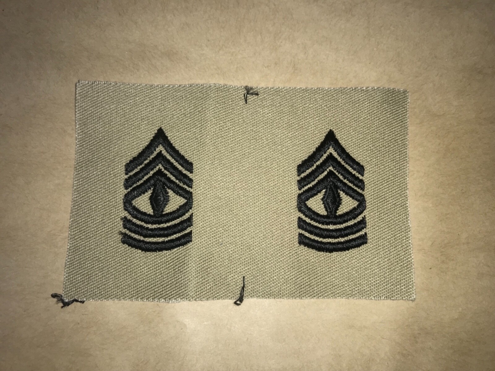 US ARMY DESERT TAN PATCH COLLAR RANKS FIRST SERGEANT CAMO BDU SHIRT SEW ...
