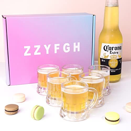 Mini Plastic Beer Mugs 2 Oz Mini Beer Glasses Shot Glasses with Handle ...