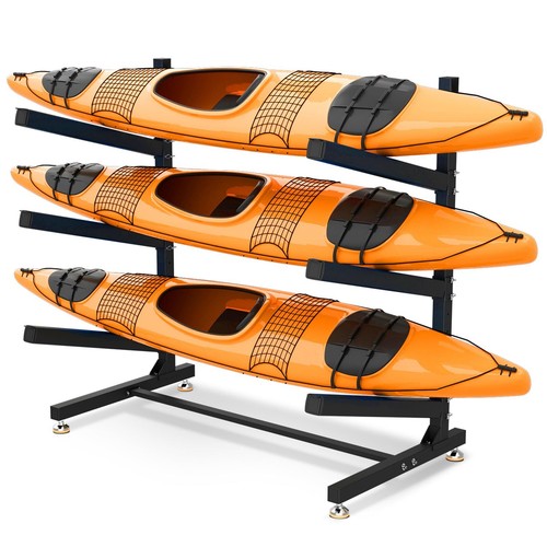 Kayak Storage Rack 3 Levels Indoor/Outdoor Freestanding Storage Rack ...