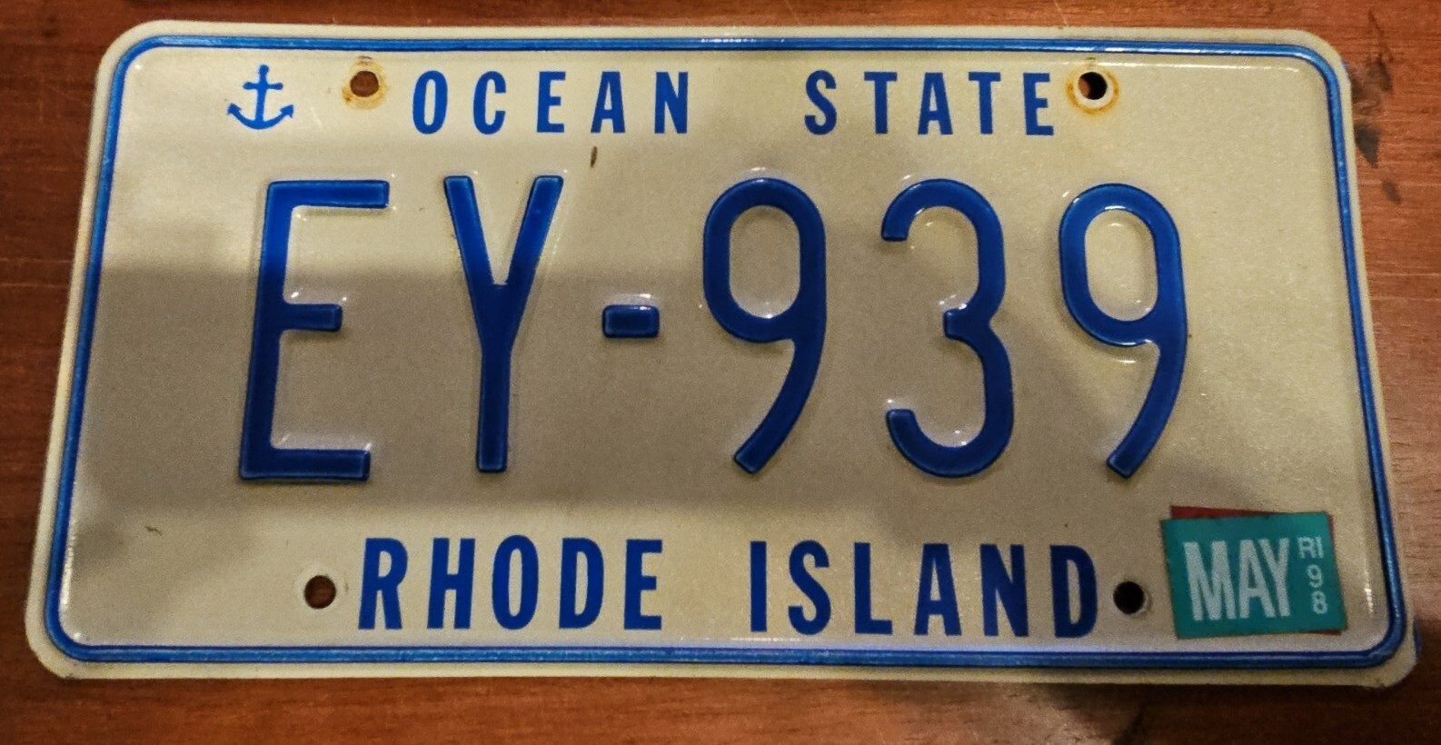 Matched Pair Ocean State Anchor RI License Plate EY-939 Rhode Island | eBay