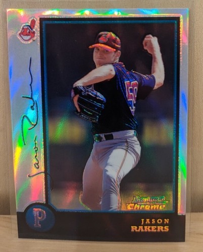 1998 Bowman Chrome REFRACTOR Indians Jason Rakers #389 Rookie RC RARE ...