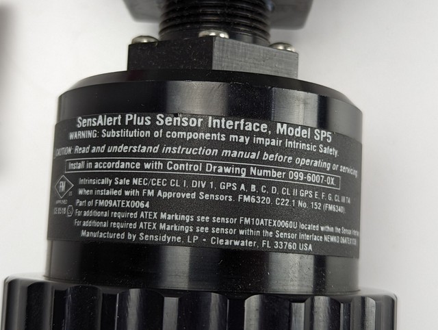 SENSIDYNE SP5XP SensAlert Plus Gas Detector 820-0206-01 & Sensor ...