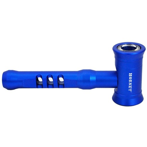 Glass Smoking Pipe with Glass Bowl & Stem | Metal Hand pipe w/ Screen ...