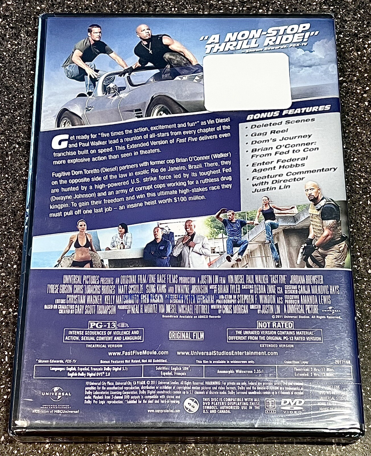 NEW!! Fast Five: Extended Edition Widescreen DVD (2011) - SEALED/FREE ...