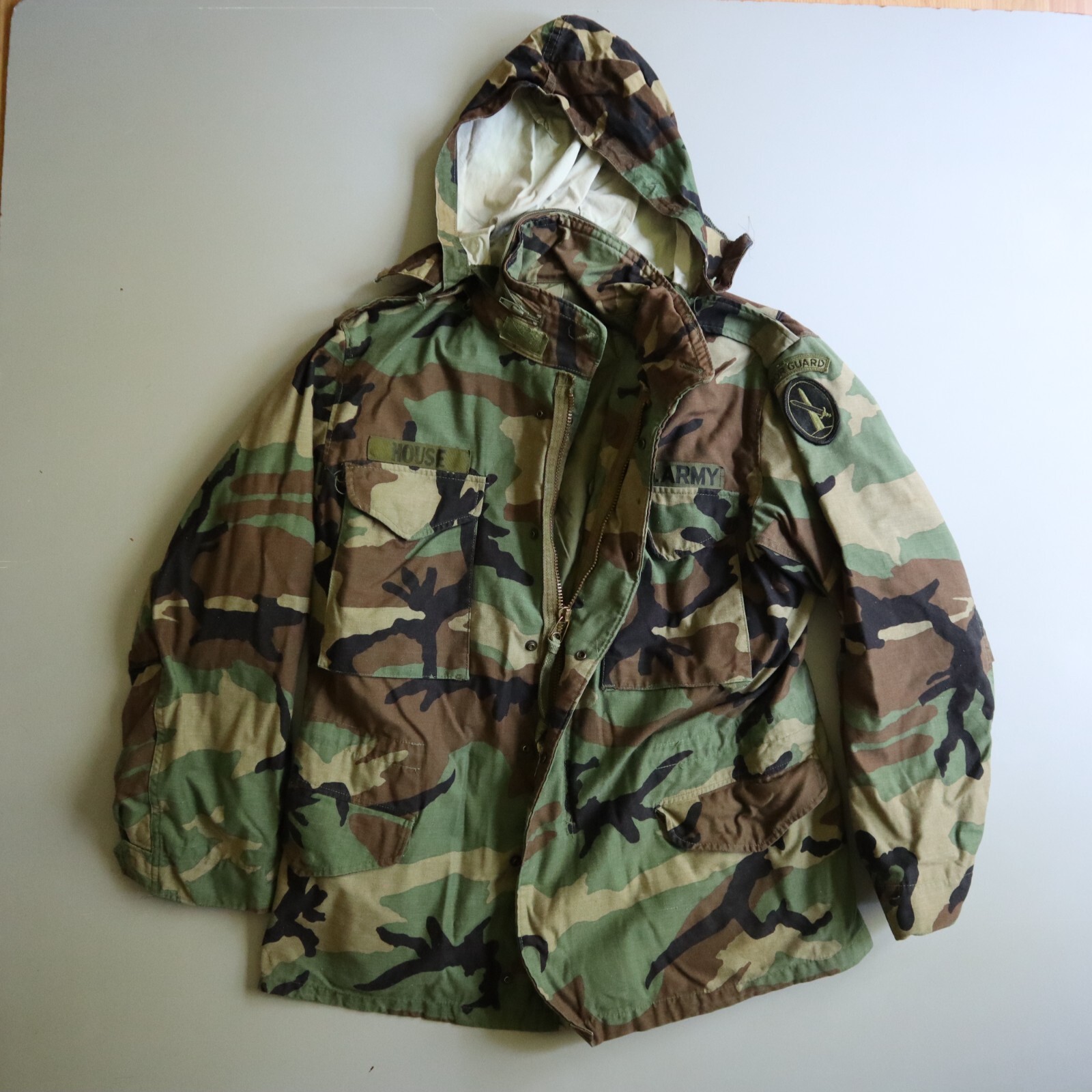 Vtg USGI US ARMY SURPLUS M65 FIELD JACKET WOODLAND CA… - Gem