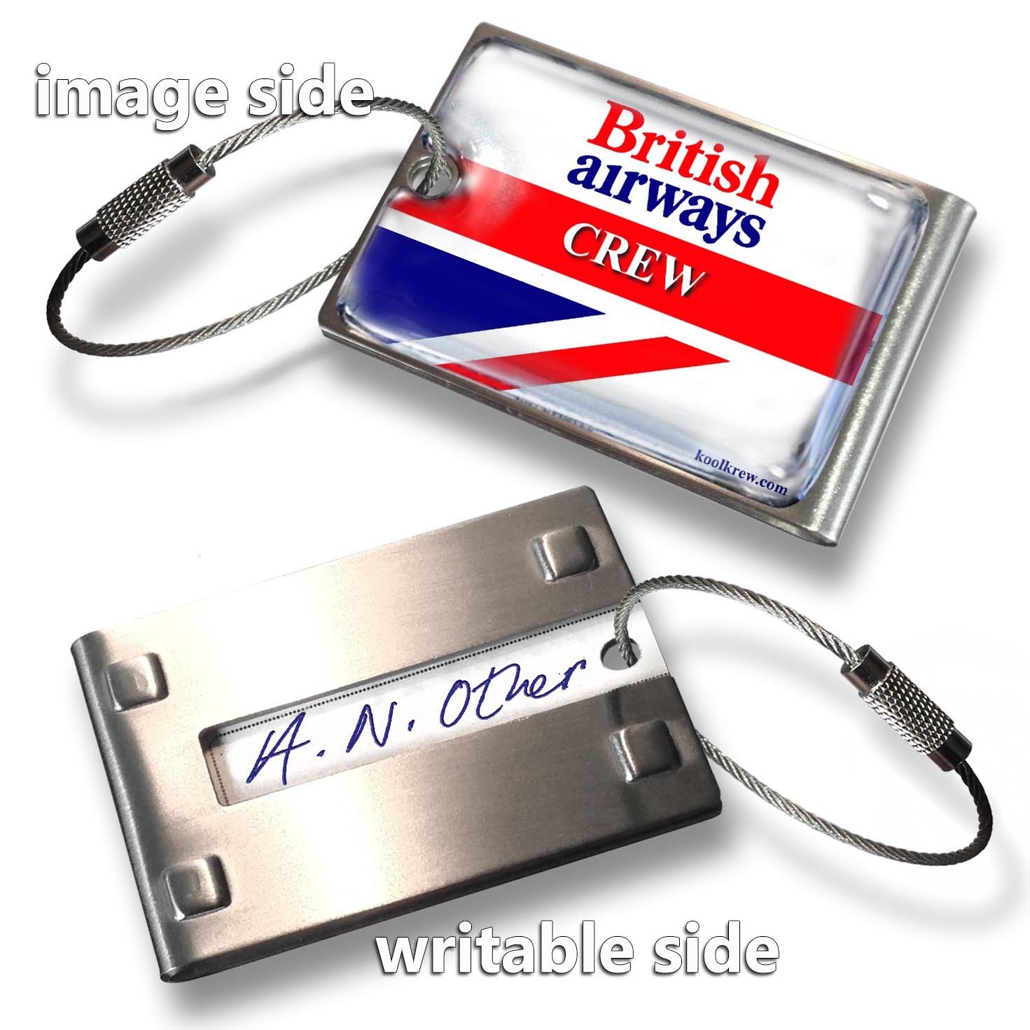 British Airways Retro Writeable Reverse Crew Tag | eBay UK