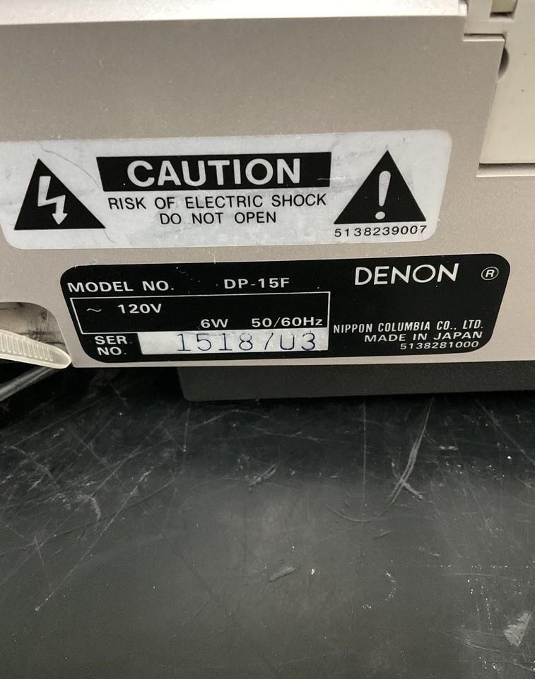 Denon DP-15F Microprocessor Controlled Fully Automatic /Servo Tracker ...