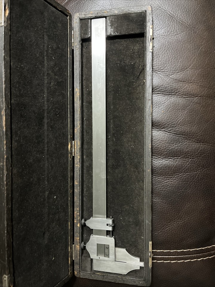 Antique L.S. Starrett No. 122 Vernier Caliper Gauge 12” w/ Original ...