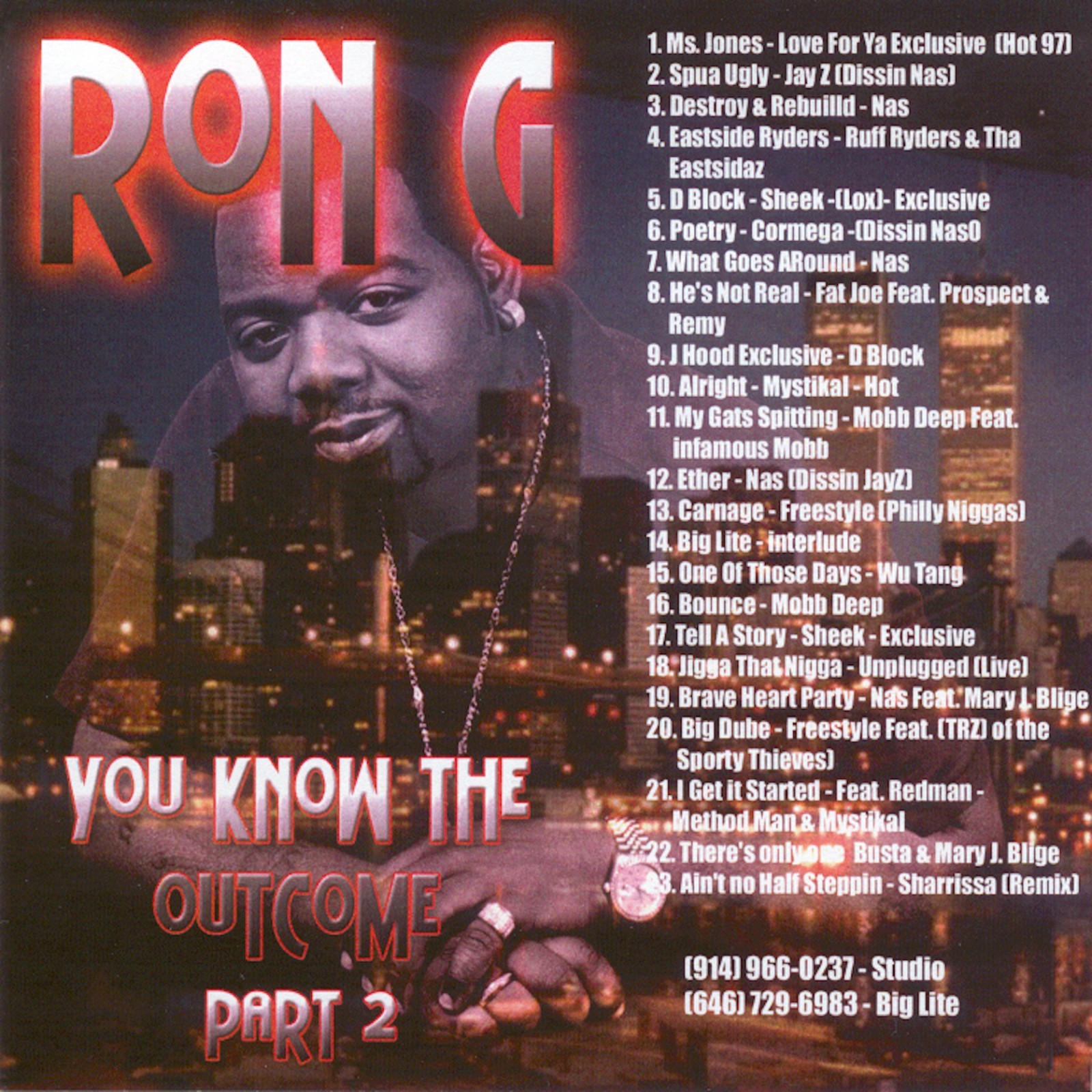 RARE DJ RON G YOU KNOW THE OUTCOME PART 2 NYC HIP HOP MIXTAPE MIX CD | eBay