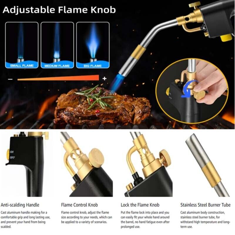 For TS8000 Trigger Start Mapp Gas Torch High Intensity Propane Torch ...