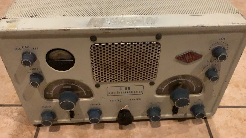 GONSET TUBE HAM RADIO TRANSCEIVER COMMUNICATOR G-50 6 METER VINTAGE ...