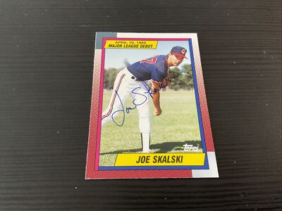JOE SKALSKI SIGNED 1990 TOPPS MAJOR LEAGUE DEBUT #115 - CLEVELAND ...