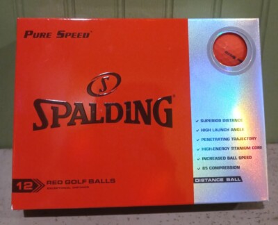 Spalding Pure Speed - 12 Red Golf Balls (Super Reactive Titanium Core ...