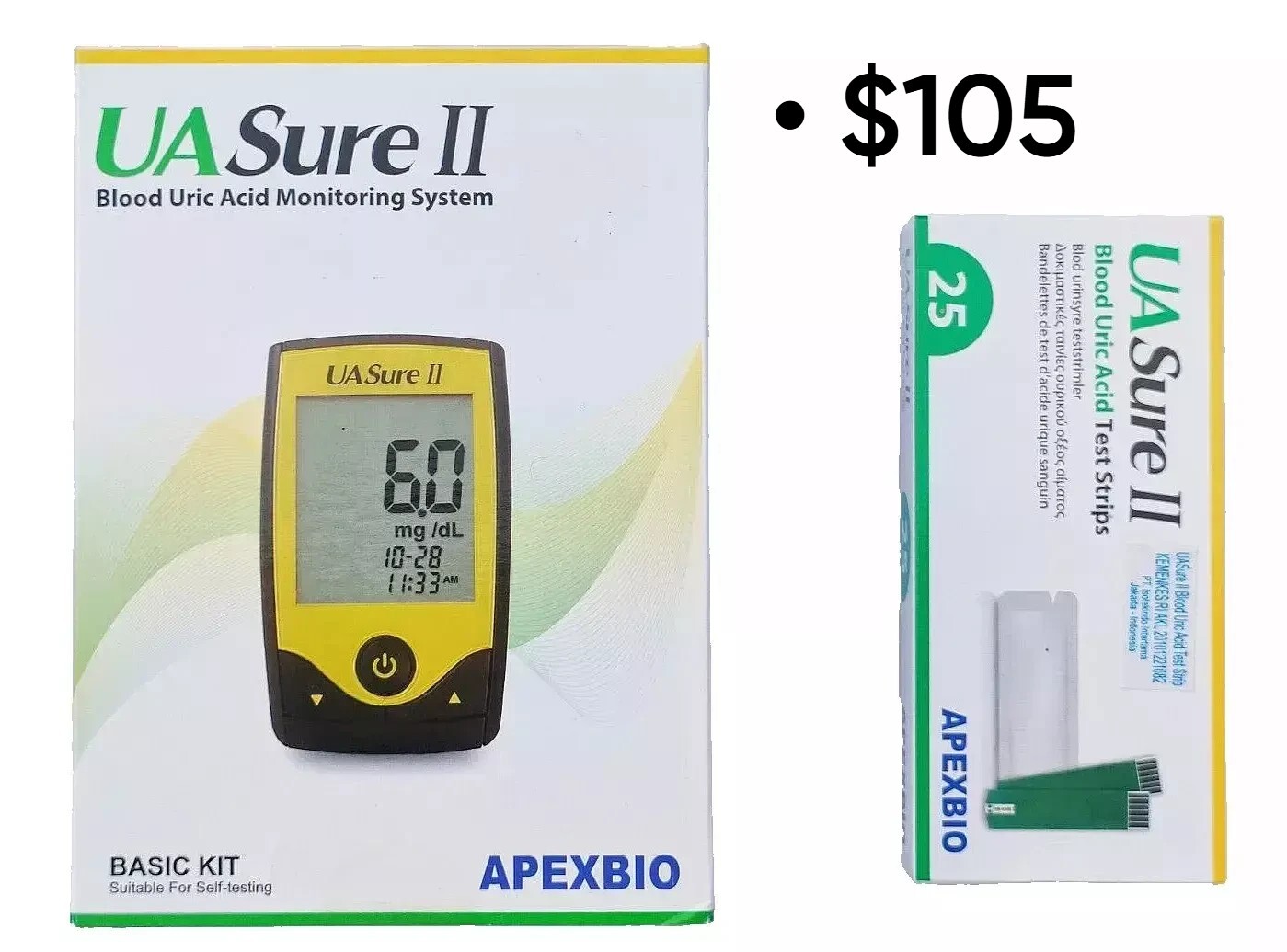 UASure II Uric Acid Test Kit Meter for Uric Acid Home Gout Monitor | eBay