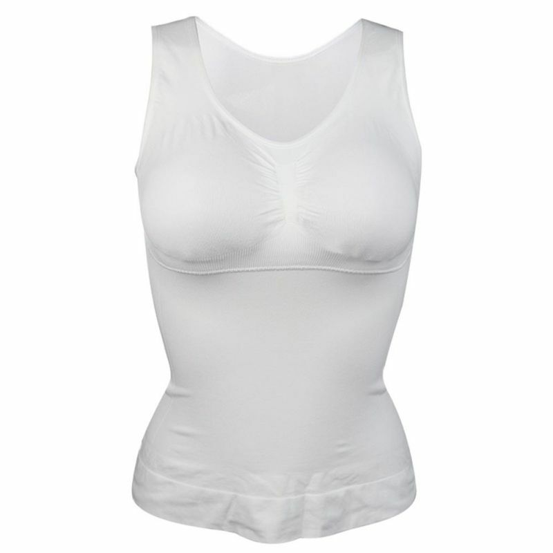 Women Compression Tummy Control Tank Top with Built in Bra Slimming ...