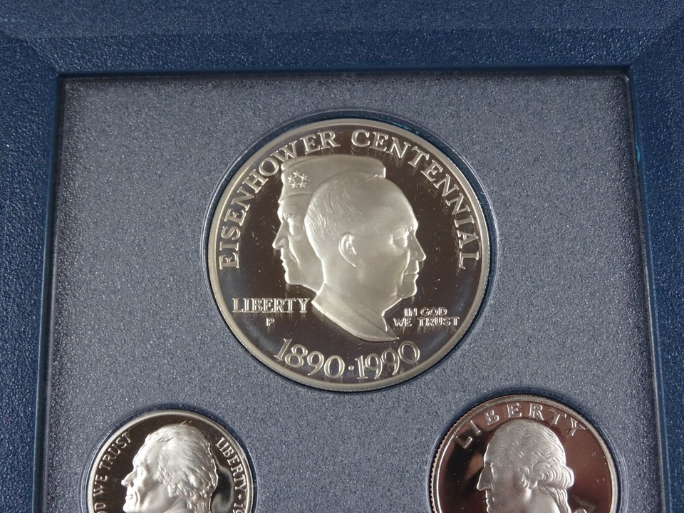 (10) 1990-S US Mint Prestige Proof Sets Silver Dollars 60 Coins ...