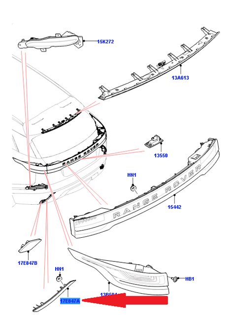 Genuine Land Rover Rear Left Reflector LR093436 for sale online | eBay