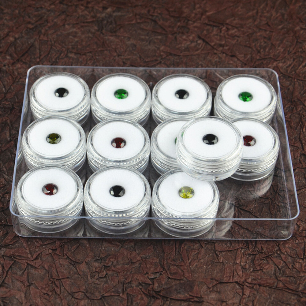 Loose Diamond Plastic Capsule Storage Box Jewelry Gem Beads Display ...