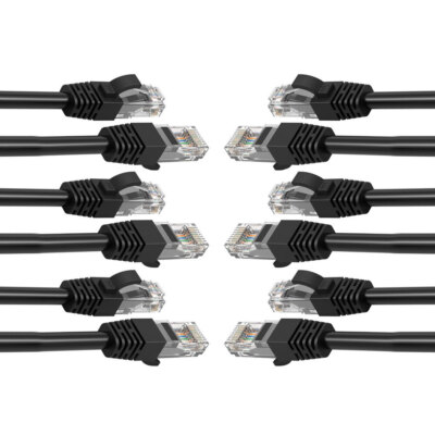 6x Cruxtec CAT6 Network Lead 0.5m Cable LAN RJ45 Ethernet Internet Cord ...