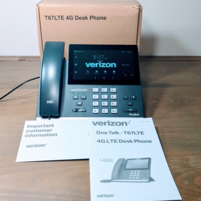 Verizon Desk Phone Yealink T67LTE 4G Business Black Touch Screen | eBay