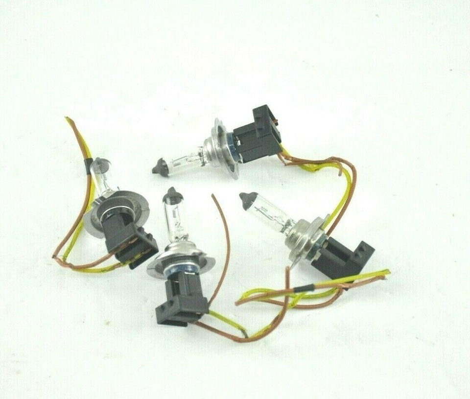 AUDI A4 Pigtail Female H7 4 Harness Head Light Low Beam AND Bulbs OEM ...