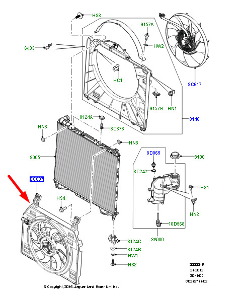 Land Rover Range Rover L405 Engine Motor Fan LR084438 OEM for sale ...
