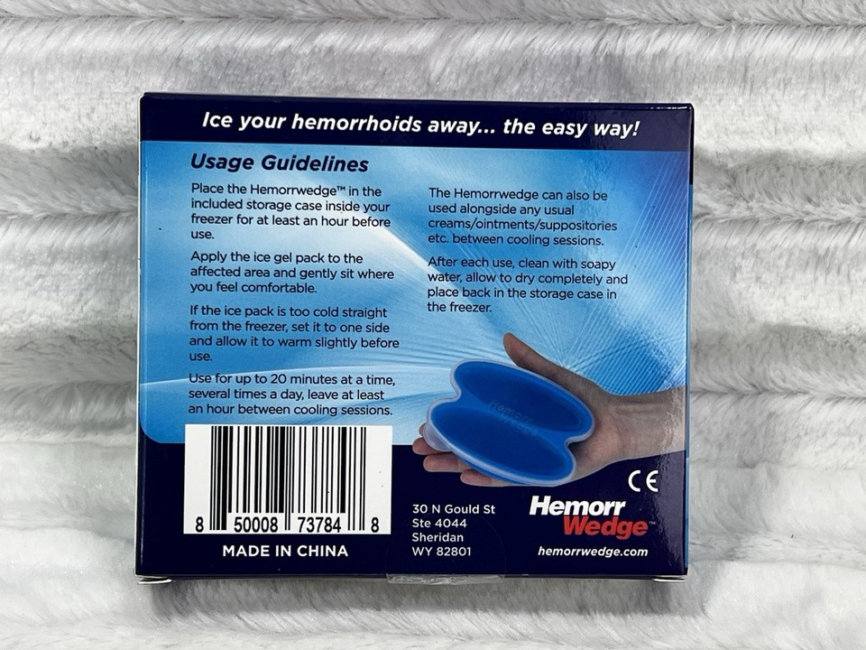 Hemorrwedge Hemorrhoid Treatment Ice Pack Gel Freeze Pack Pair with ...
