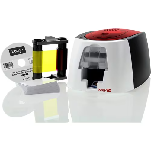 Evolis Badgy 100 Plastic Card Printer with Badge Studio - ID Design ...