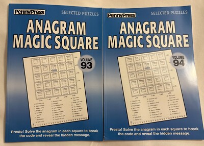 Lot of (2) Dell Selected Puzzles Anagram Magic Square *Volumes 93 & 94 ...