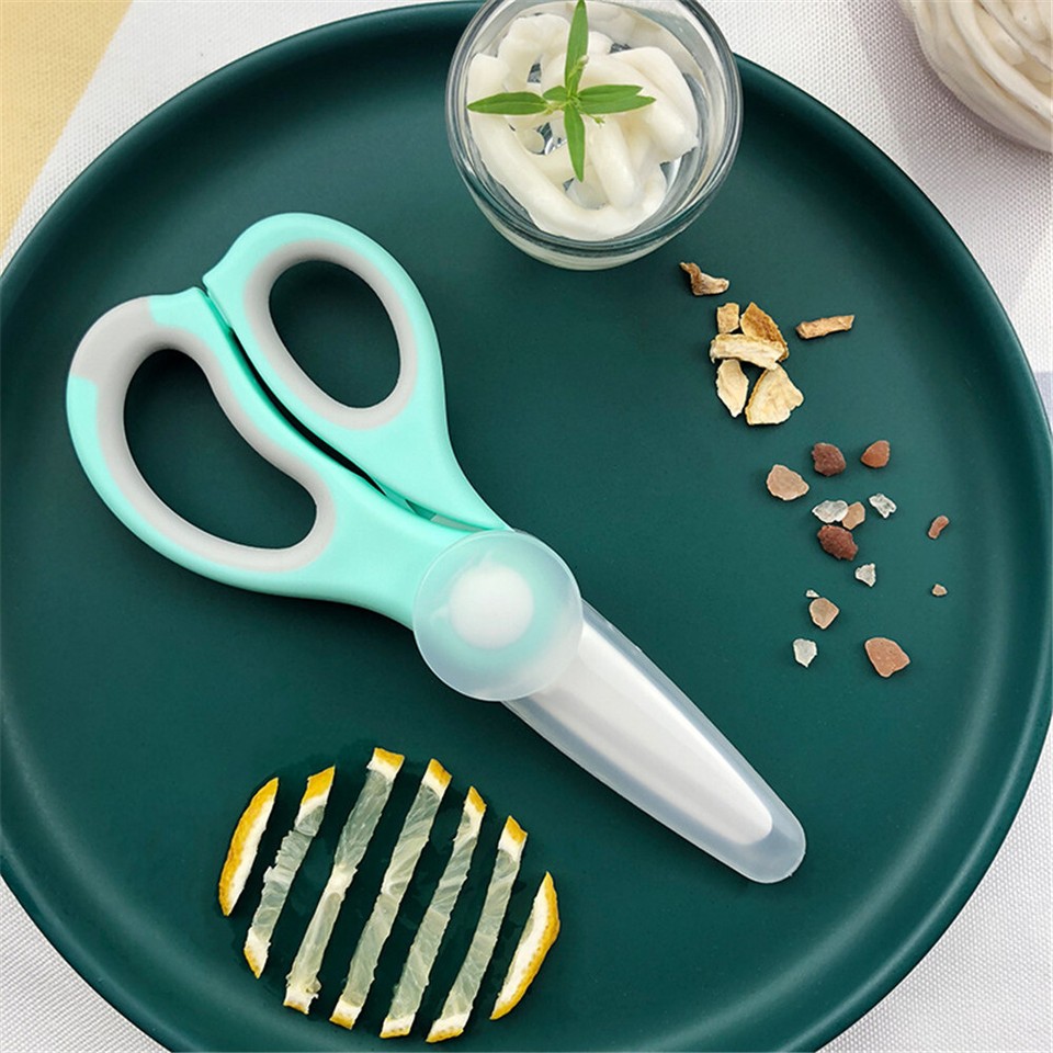 Baby Food Mills Ceramic Scissors Portable Infant Feeding Aid Scissors ...