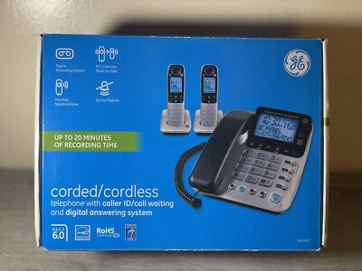 GE Corded/Cordless Telephone w Caller ID/Call Waitind w Digital ...