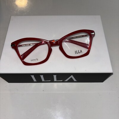 ILLA EYEGLASSES FRAMES ONLY/ MADE IN ITALY ILARIA RED 51/21/135 W CASE ...