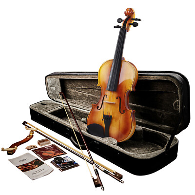 Eastar 4/4 Full Size Maple Wood Violin Student Fiddle + Shoulder Rest ...