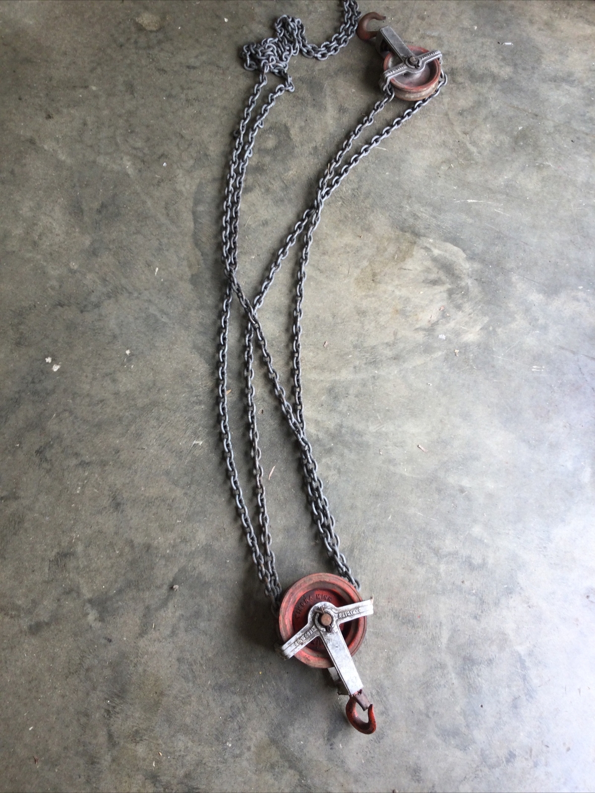 1 Vintage USA Made. Thern Machine Co. Chain Hoist 1000 Lbs. Lifting ...