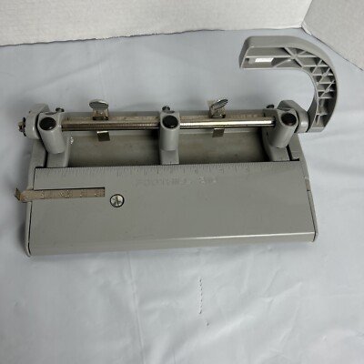 Skilcraft Foothill 3 Hole 310 Paper Punch Adjustable Heavy Commercial ...