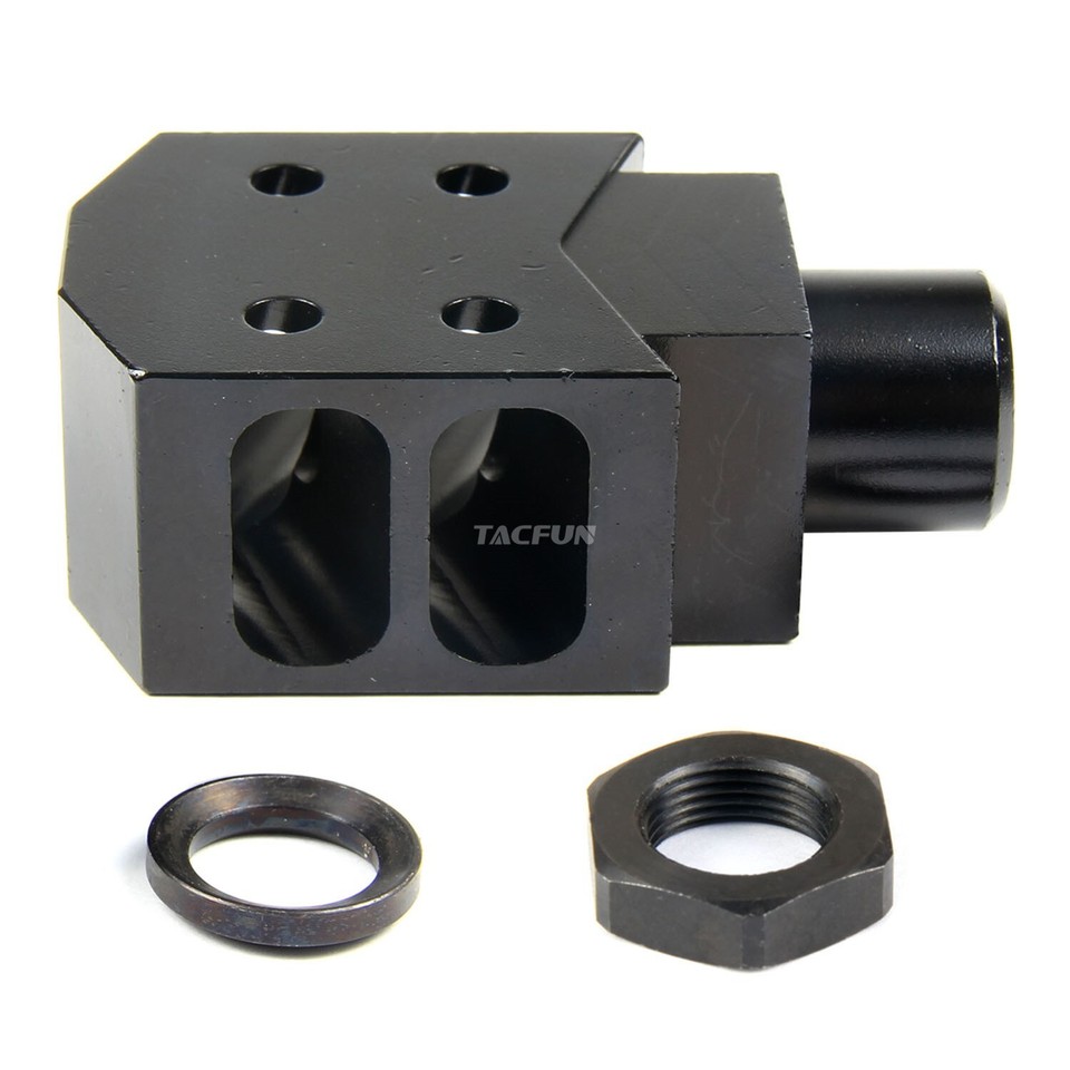 ALL Steel Compact Tanker Style Muzzle Brake 1/2x28 Pitch for .223/22lr ...
