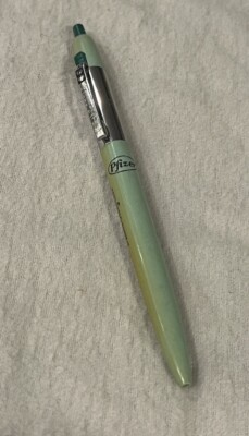 VTG Pfizer Promotional Ballpoint Pen Green Paper Mate 98 Double Heart ...