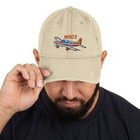 Airplane Embroidered Distressed Cap AIR7ILK97AA1- Personalized with ...