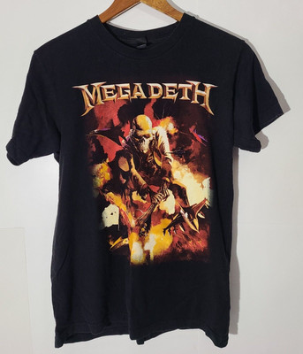Megadeth Vic Rattlehead Logo Men's Medium Black Band T-Shirt (Thrash ...