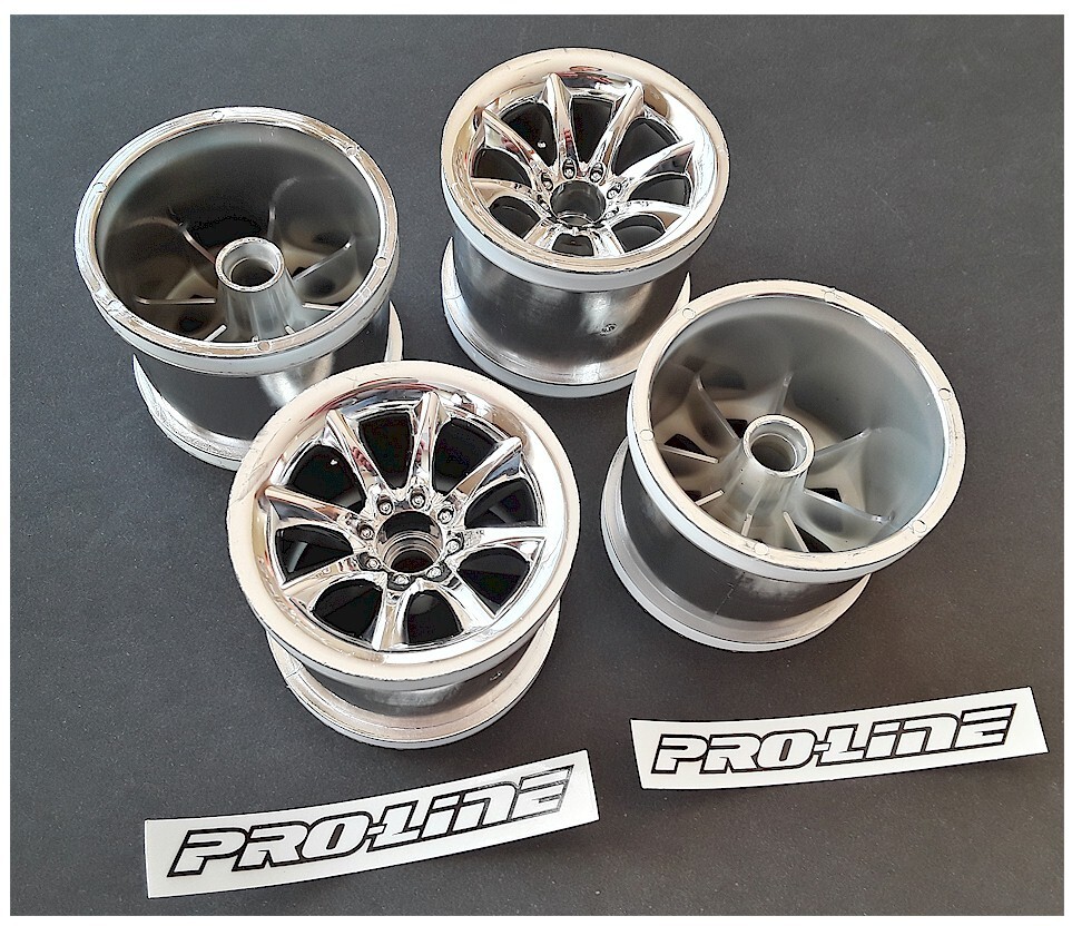 2-PAIRS Pro-Line 2685-01 Agitator Front Wheels Jato Nitro Rustler Nitro ...