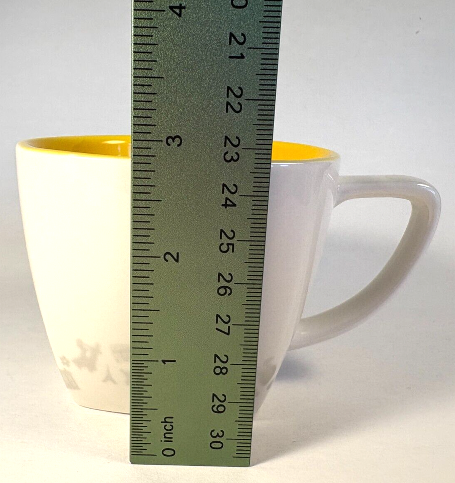 The Coffee Bean and Tea Leaf CBTL Yellow and White 8oz Ceramic Coffee ...