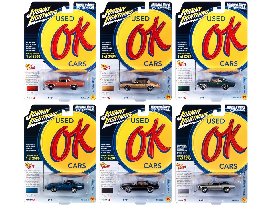 Muscle Cars USA 2023 Set B of 6 pieces Release 1 OK Used Cars 1/64 | eBay