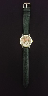 Watch Face With On A Map Or Globe