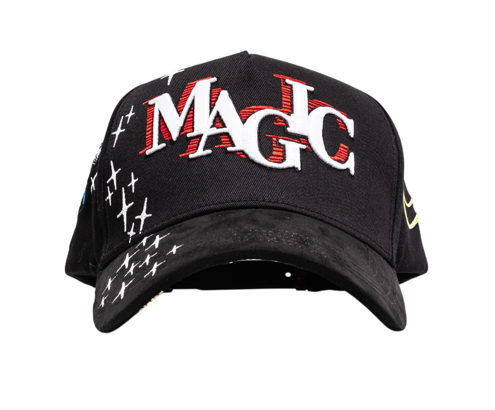GALLO FINO X MARCA REGISTRADA MAGIC COLLAB BLACK SNAPBACK HAT GFMAGIC ...