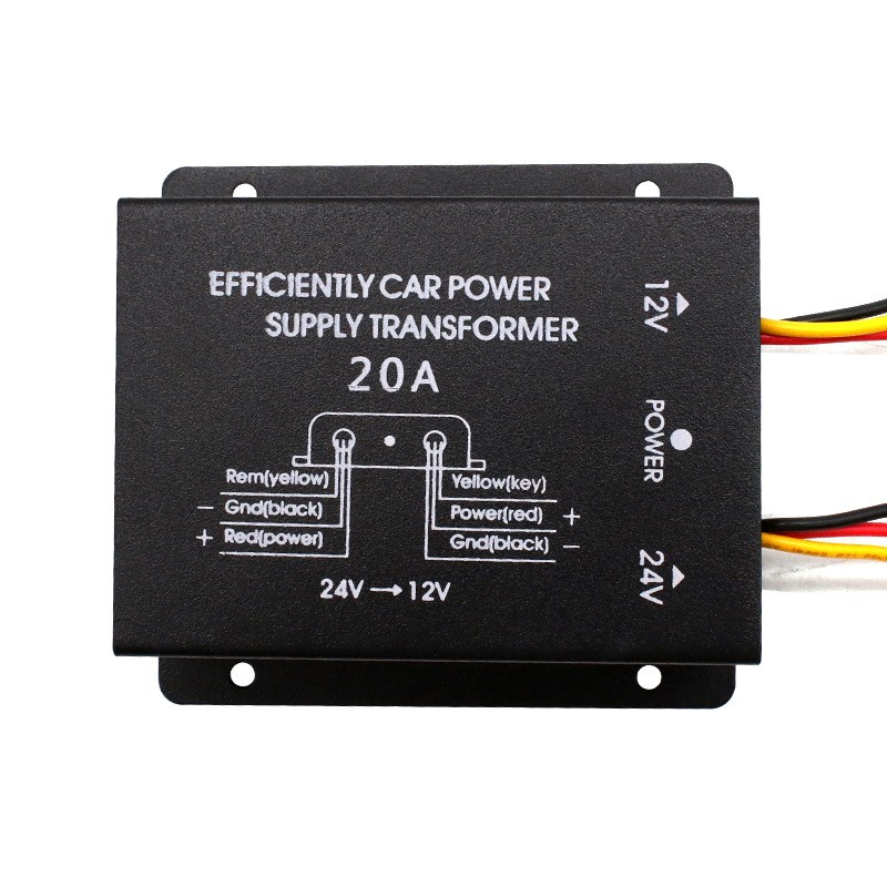 10A-30A Car 24V To 12V Voltage Reducer Step Down Inverter Supply Power ...