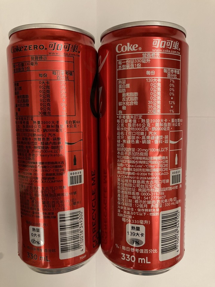 Coca Cola Coke Zero Can Marvel Loki Thanos 330ml Taiwan Empty | eBay